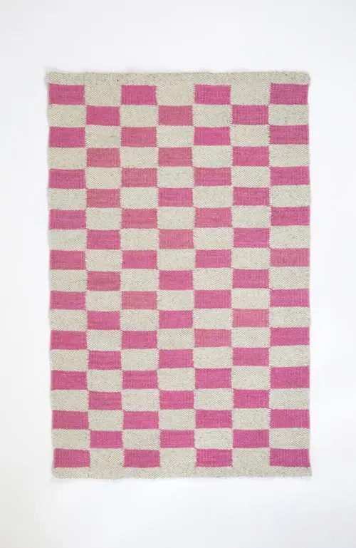 ARCHIVE NEW YORK Zapotec Checkered Handwoven Flatweave Wool Rug