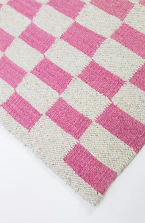 ARCHIVE NEW YORK Zapotec Checkered Handwoven Flatweave Wool Rug