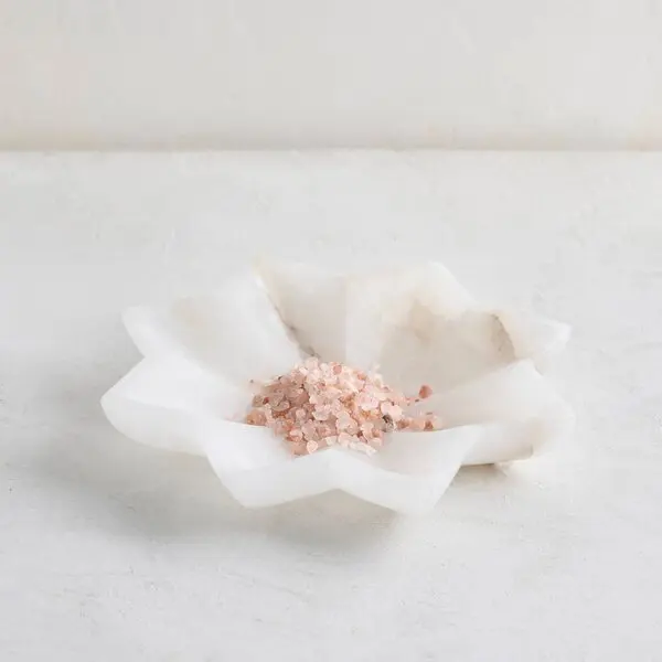 THE COLLECTIVE Tara Alabaster Bowl Low - Natural