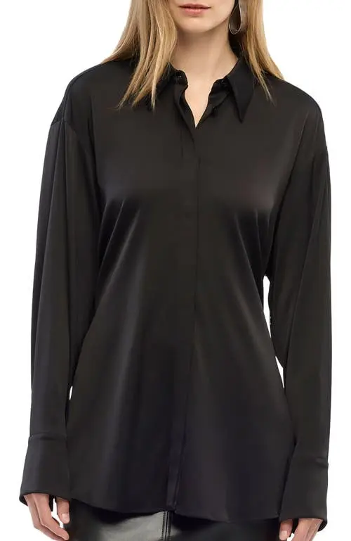 Another Tomorrow Bias Button Shirt