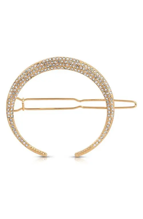 Ettika Single Crescent Crystal Barrette - Gold