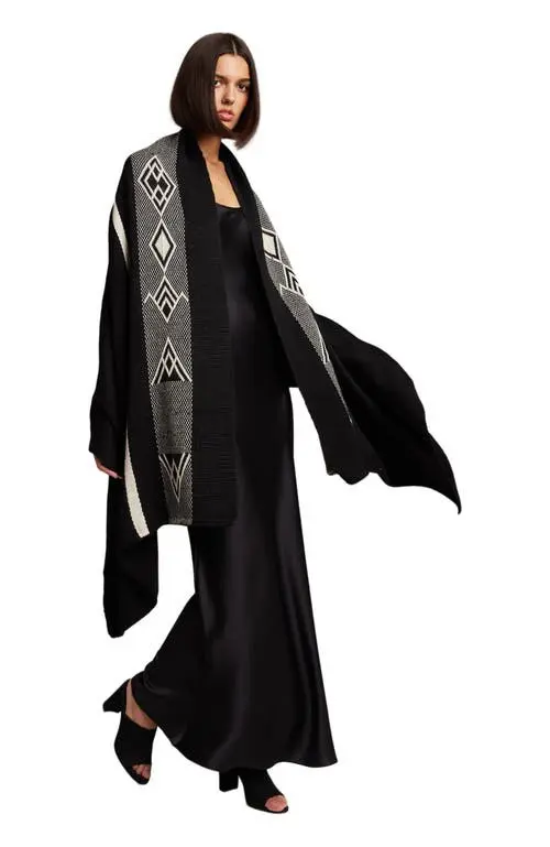Voz Diagonal Wrap - Black/ivory