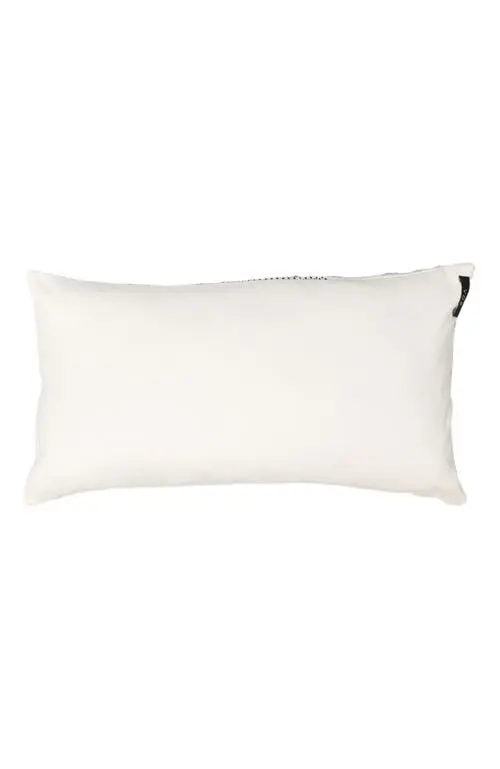 Voz Solid Lumbar Pillow In Black Pima Cotton - Ivory