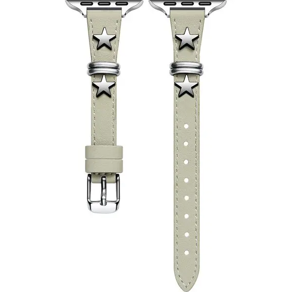 POSH TECH Rodeo Star Leather Apple Watch® Watchband - Chalk