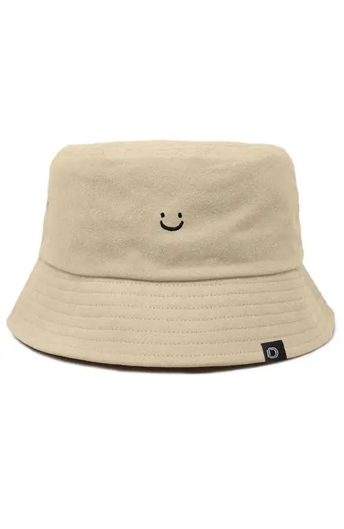 DALIX Lil Smile Bucket Hat - Sesame Beige