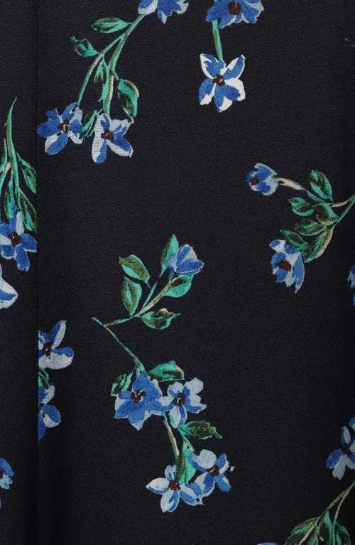 PETAL & PUP Hendrix Floral Print Midi Dress - Midnight Blues