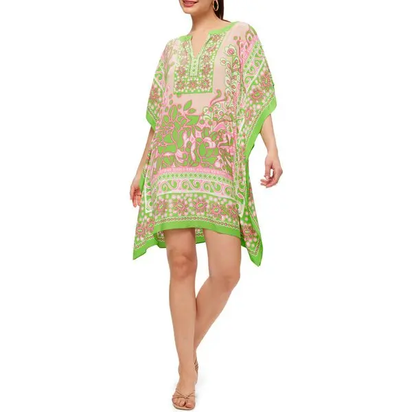 Trina Turk Theodora Floral Print Caftan Dress