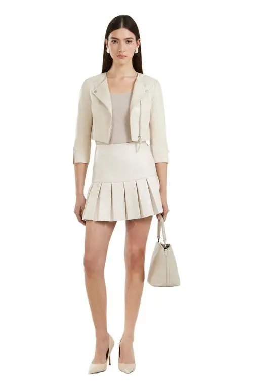 Rudsak Cropped Leather Biker Jacket
