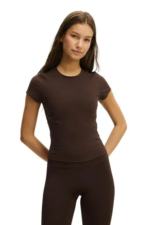Cotton:on Body Active Ultra Soft Fitted T-shirt - French Roast