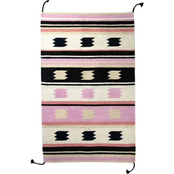 ARCHIVE NEW YORK Zapotec Multi Handwoven Flatweave Wool Rug - Pink