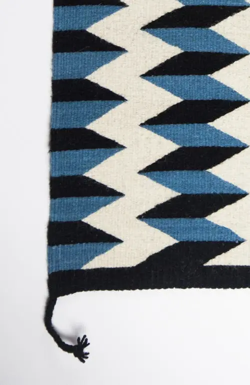 ARCHIVE NEW YORK Teo And Black Handwoven Flatweave Wool Rug