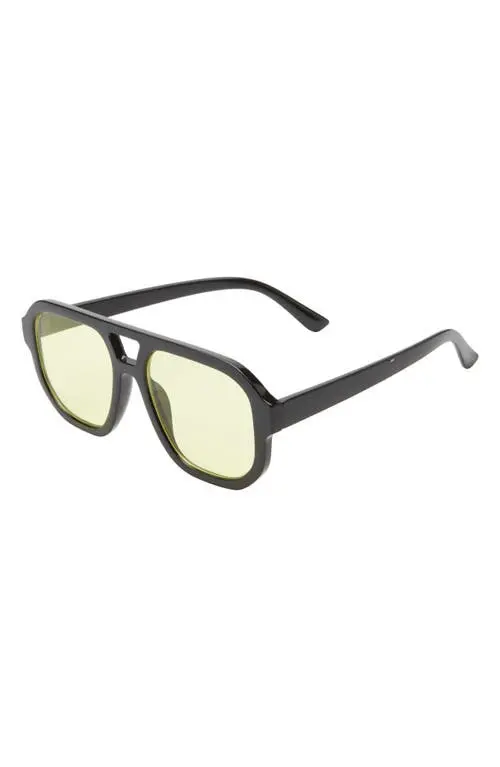 Bp. Oversized Aviator Sunglasses - Black-yellow
