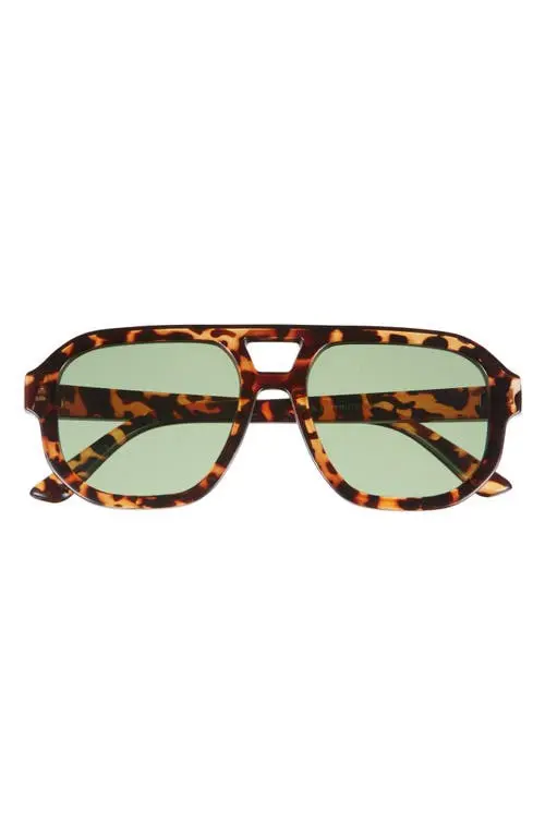 Bp. Oversized Aviator Sunglasses - Green Tort