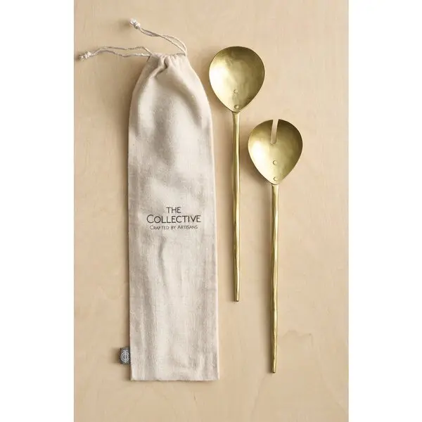 THE COLLECTIVE Forge Salad Serversset Of 2 - Brass