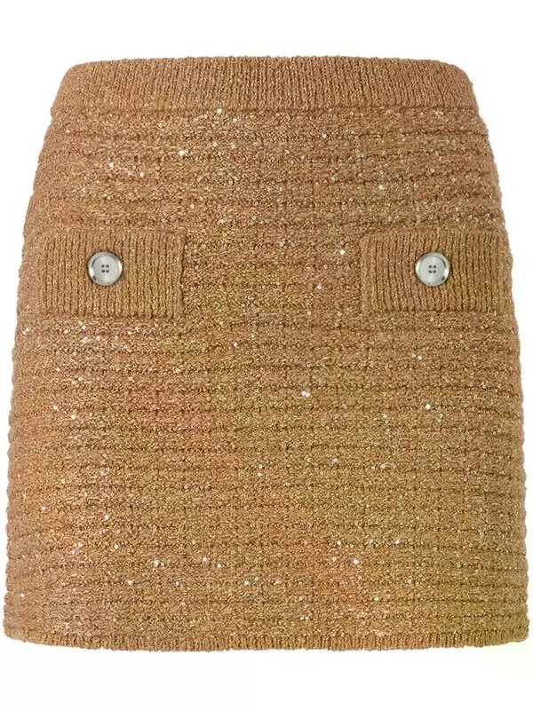 Pinko Sequin-embellished Mini Skirt