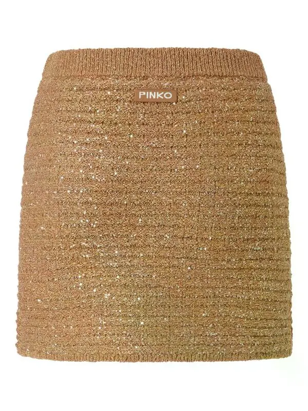 Pinko Sequin-embellished Mini Skirt