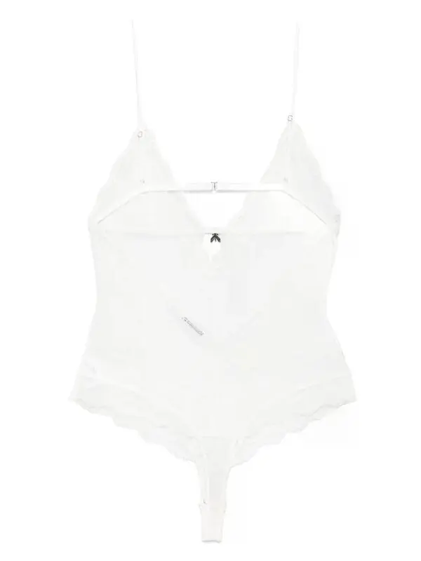 Patrizia Pepe Lace Bodysuit - White