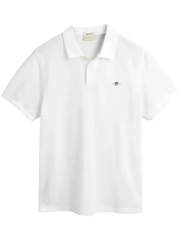 Gant Logo-embroidered Polo Shirt - White