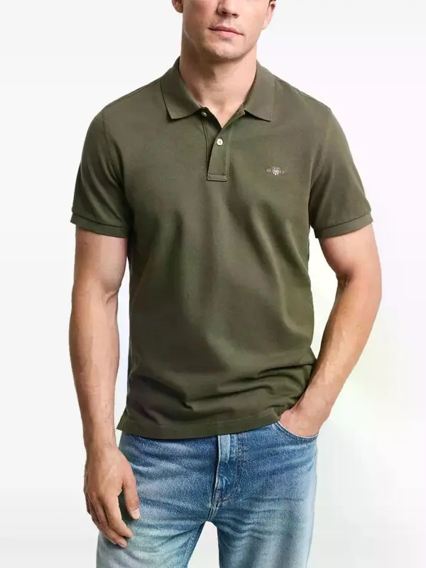 Gant Logo-embroidered Polo Shirt - Green