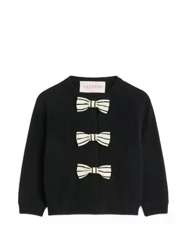 Valentino Garavani Embellished-bow Cardigan