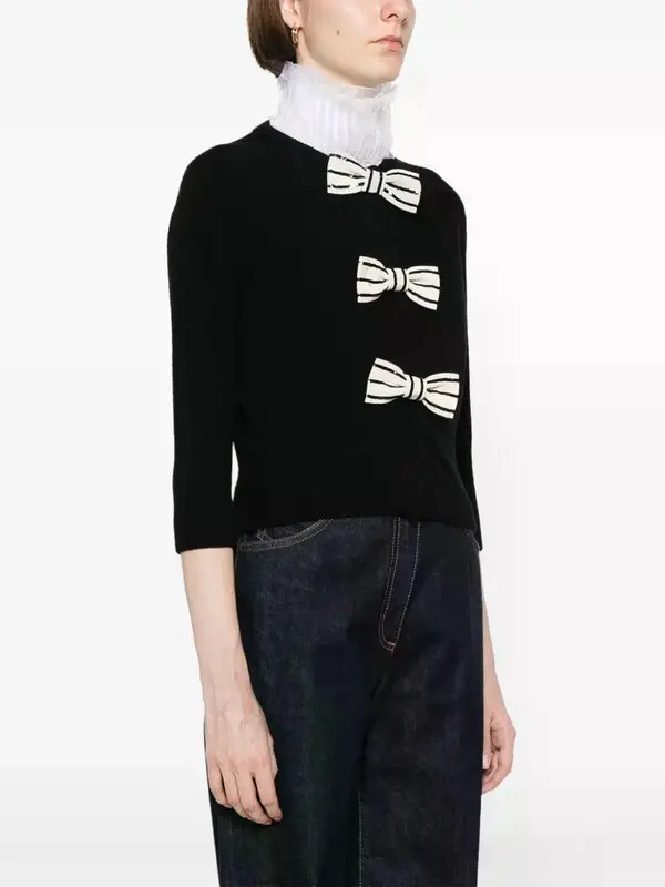 Valentino Garavani Embellished-bow Cardigan
