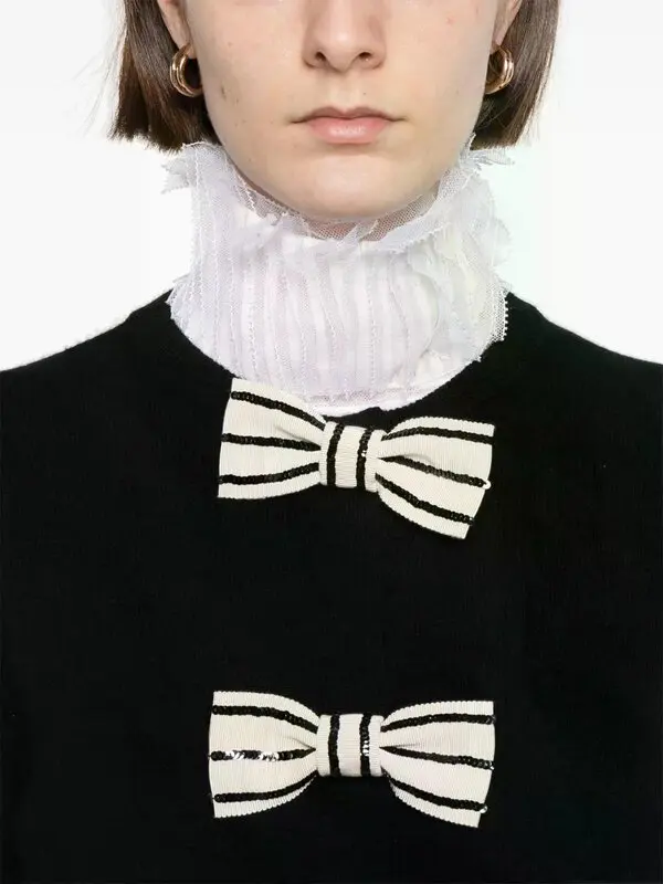 Valentino Garavani Embellished-bow Cardigan
