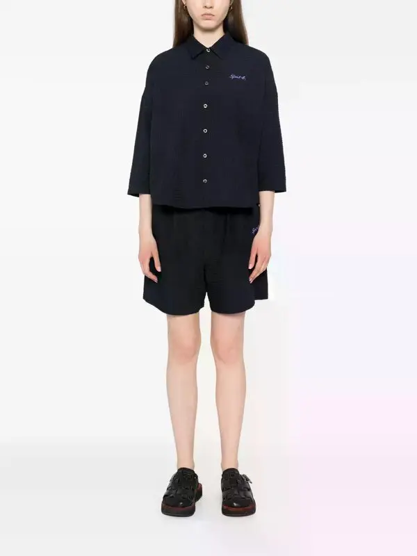AGNES B. Seersucker Shorts