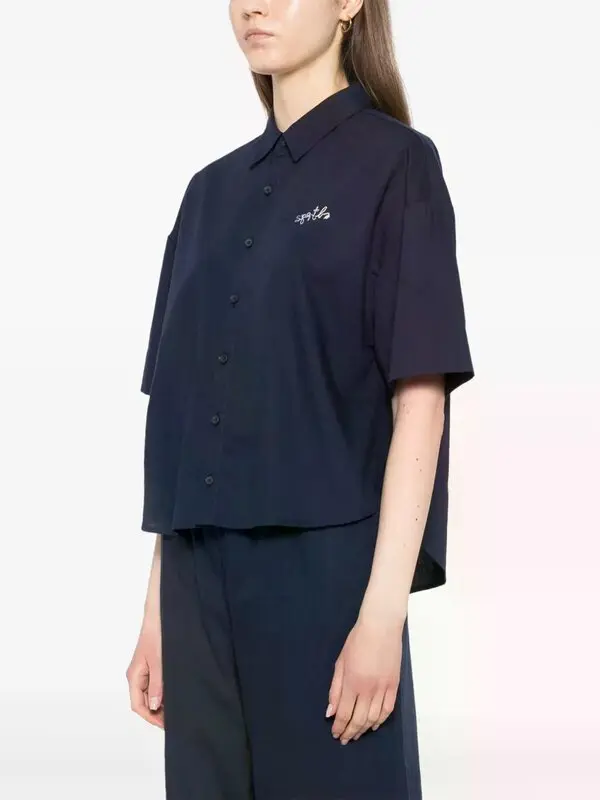 AGNES B. Logo-embroidered Shirt
