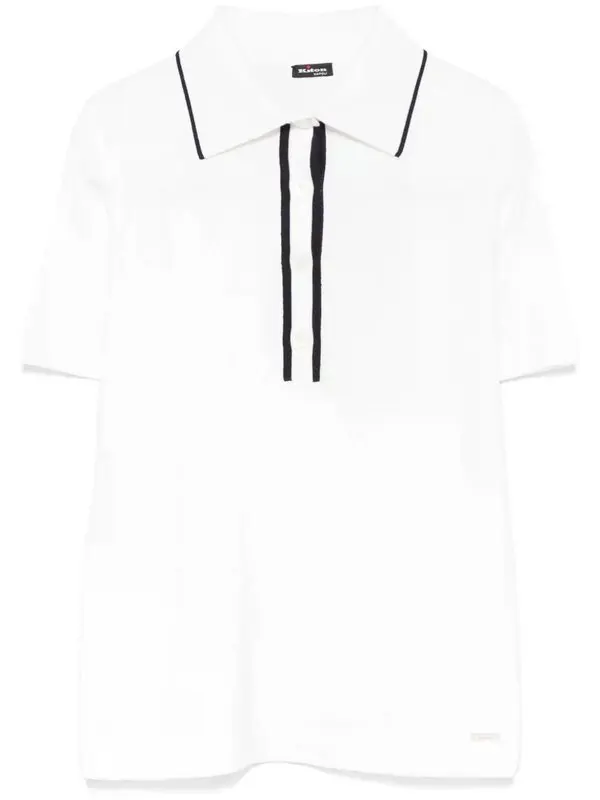 Kiton Wool Polo Top - White