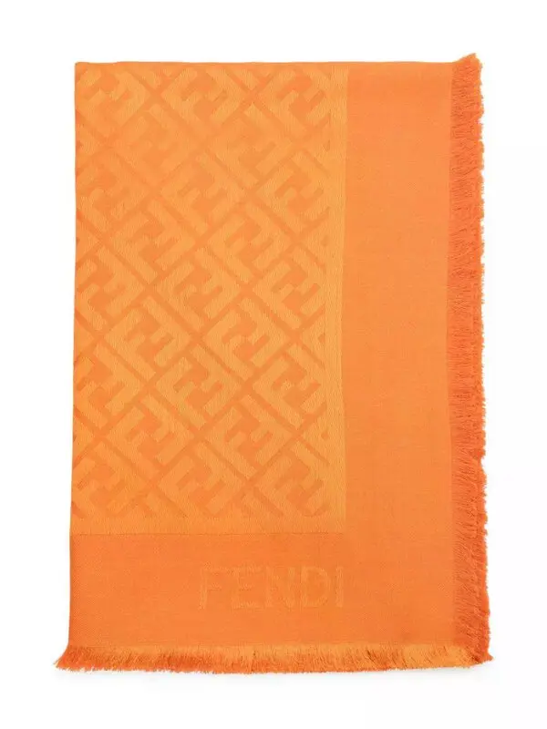 Fendi Ff-motif Shawl - Orange