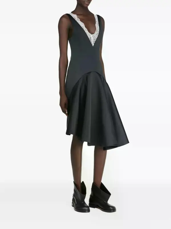 JW Anderson Draped-hem V-neck Dress