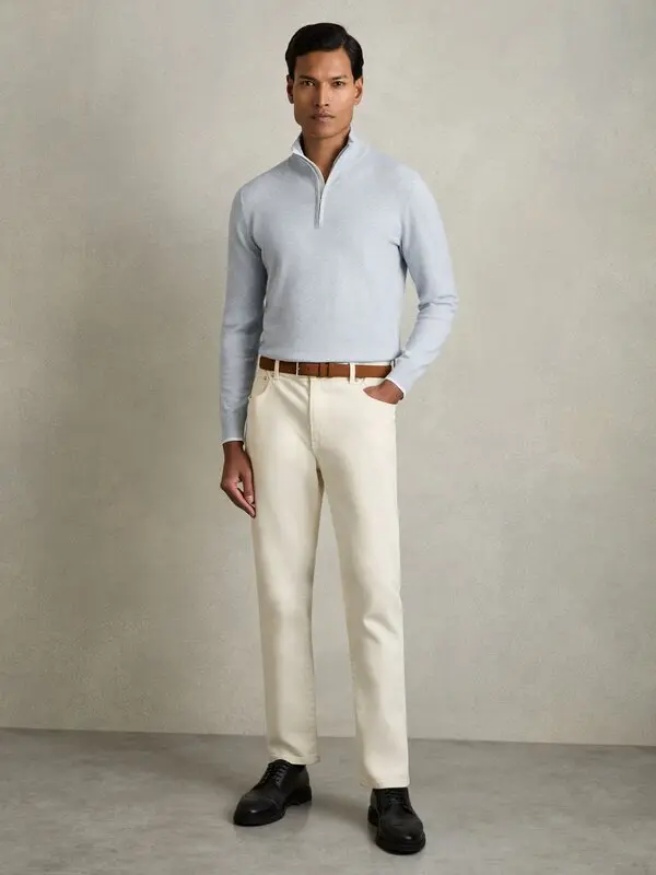 REISS Cotton-blend Half-zip Jumper