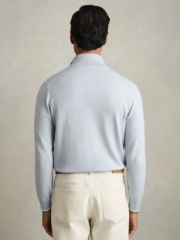 REISS Cotton-blend Half-zip Jumper