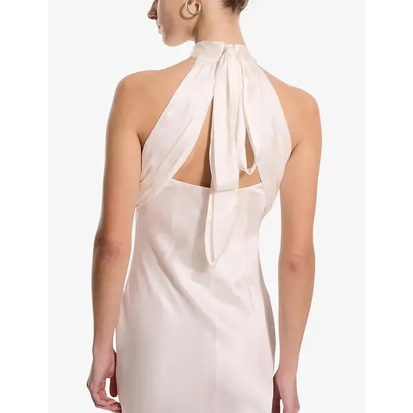 OMNES Santorini Halterneck Maxi Dress - Ivory