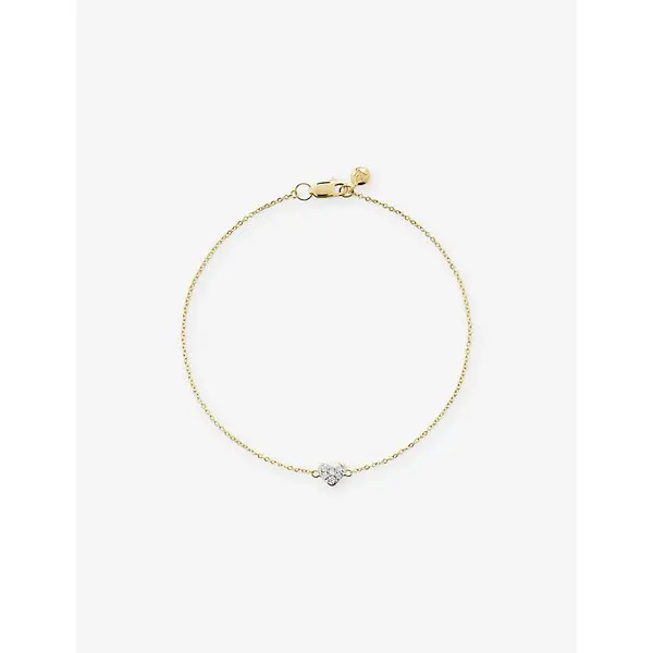Monica Vinader Mini Heart Lab-grown Diamond Bracelet - Gold