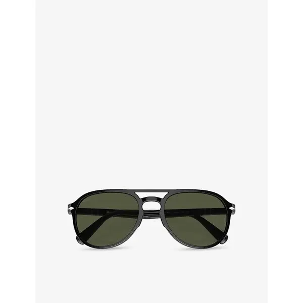 Persol Po3235s Pilot-frame Sunglasses - Black