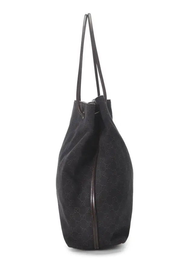 Gucci Gg Canvas Tote With Leather Panels And Gold-tone Hardware