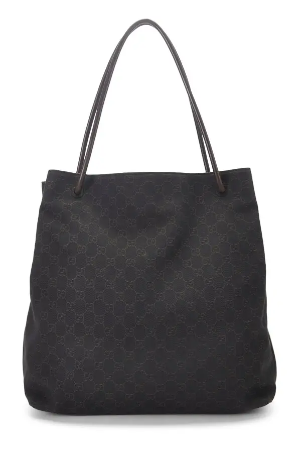 Gucci Gg Canvas Tote With Leather Panels And Gold-tone Hardware