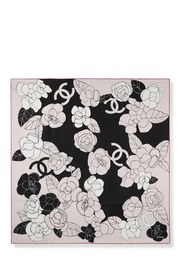 Chanel Silk Camellia Scarf - Pink