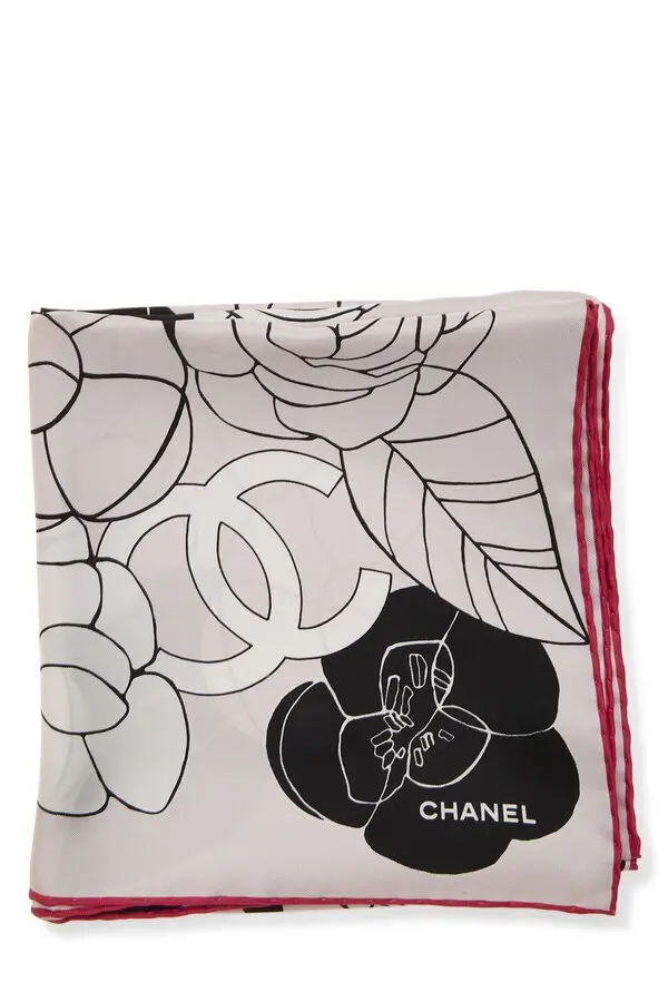 Chanel Silk Camellia Scarf