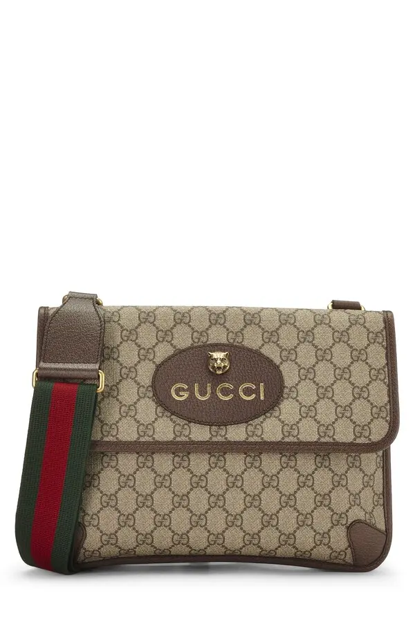 Gucci Gg Supreme Neo Vintage Messenger Bag - Brown