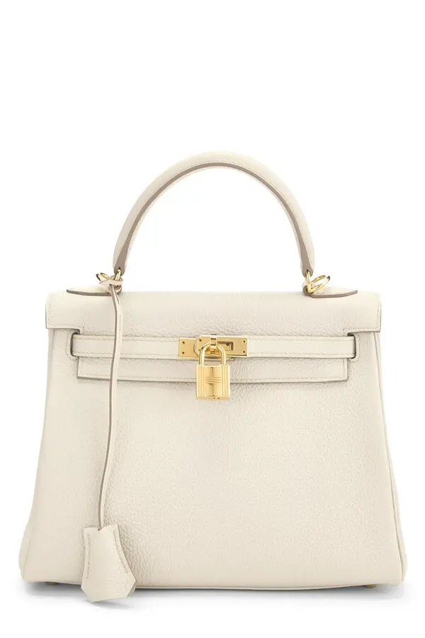 Hermès Gris Pale Togo Kelly Retourne 25