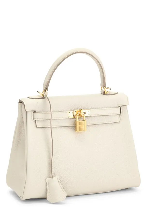 Hermès Gris Pale Togo Kelly Retourne 25