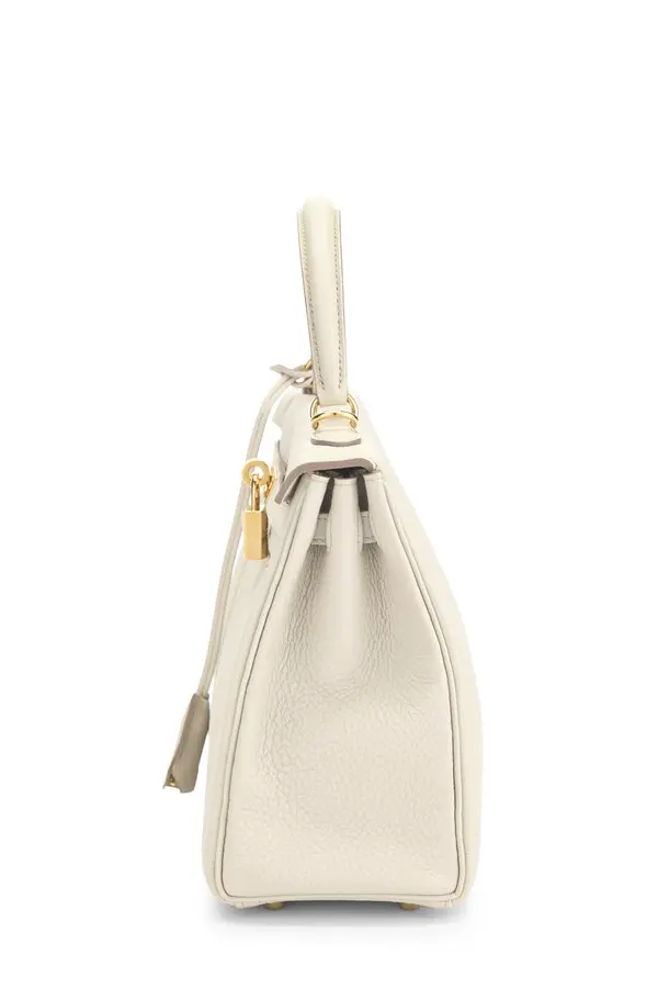 Hermès Gris Pale Togo Kelly Retourne 25