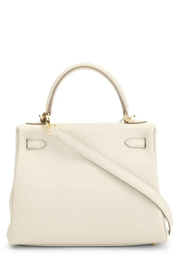 Hermès Gris Pale Togo Kelly Retourne 25