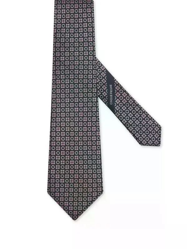 Zegna Cinque Pieghe Silk Tie - Pink