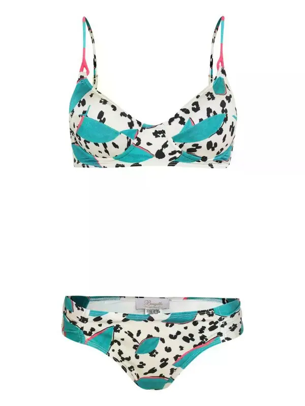 BRIGITTE Graphic-print Bikini Set - White