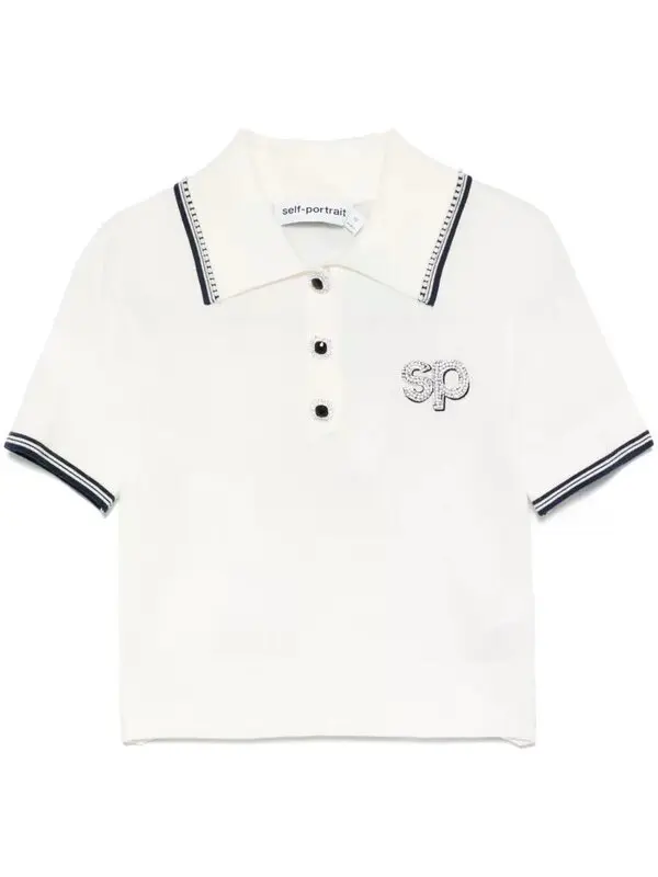 SELF-PORTRAIT Patch Polo Top