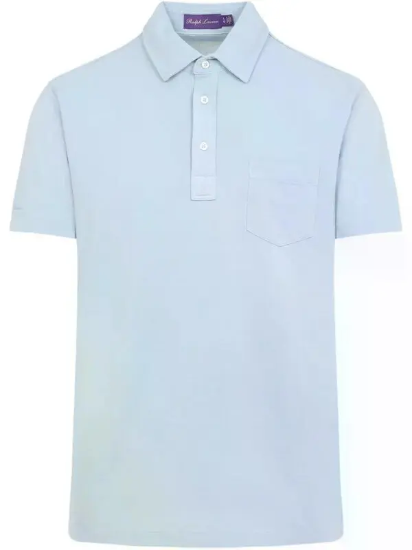 Ralph Lauren Purple Label Piqué-weave Polo Shirt - Blue