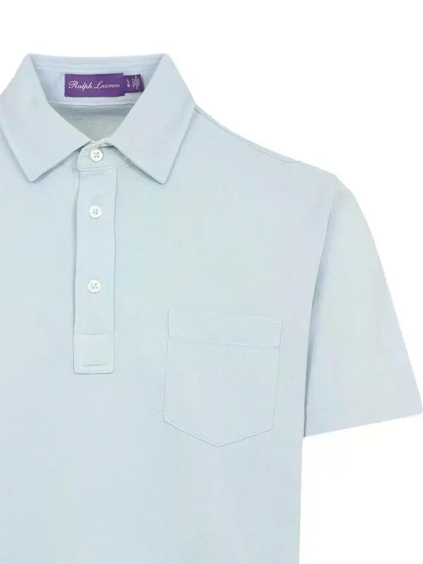 Ralph Lauren Purple Label Piqué-weave Polo Shirt - Blue